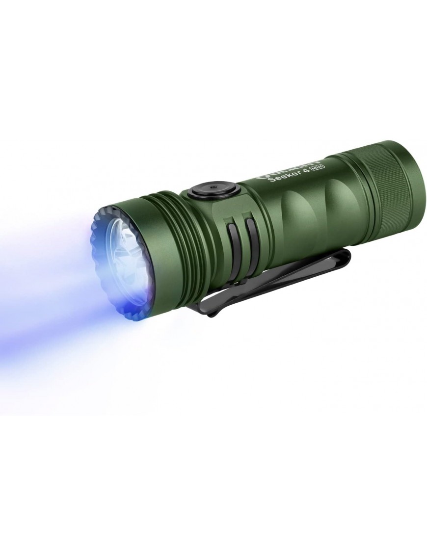 Olight Seeker 4 Mini 1200 Lumens Mini EDC Torch with White & UV Light