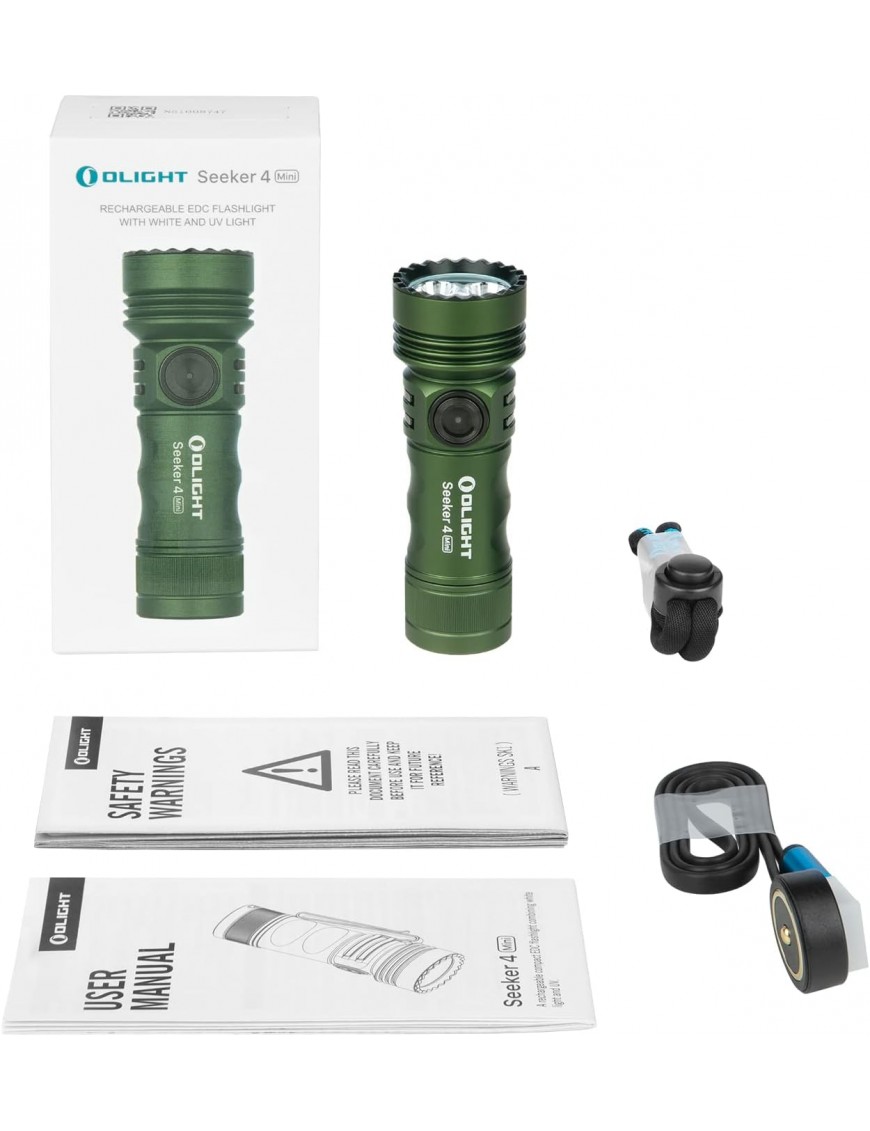 Olight Seeker 4 Mini 1200 Lumens Mini EDC Torch with White & UV Light
